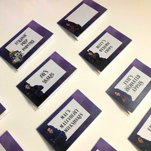Descendants Food Tent Cards Inspired, Descendants Birthday Party ...