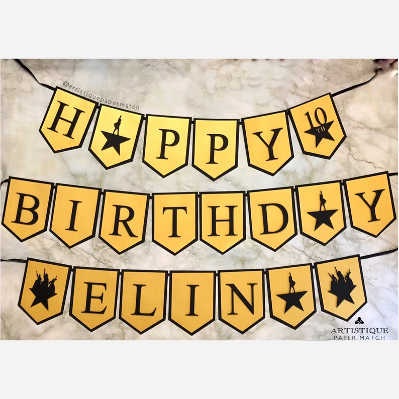 Hamilton Birthday Banner Hamilton Musical Inspired Birthday | Etsy