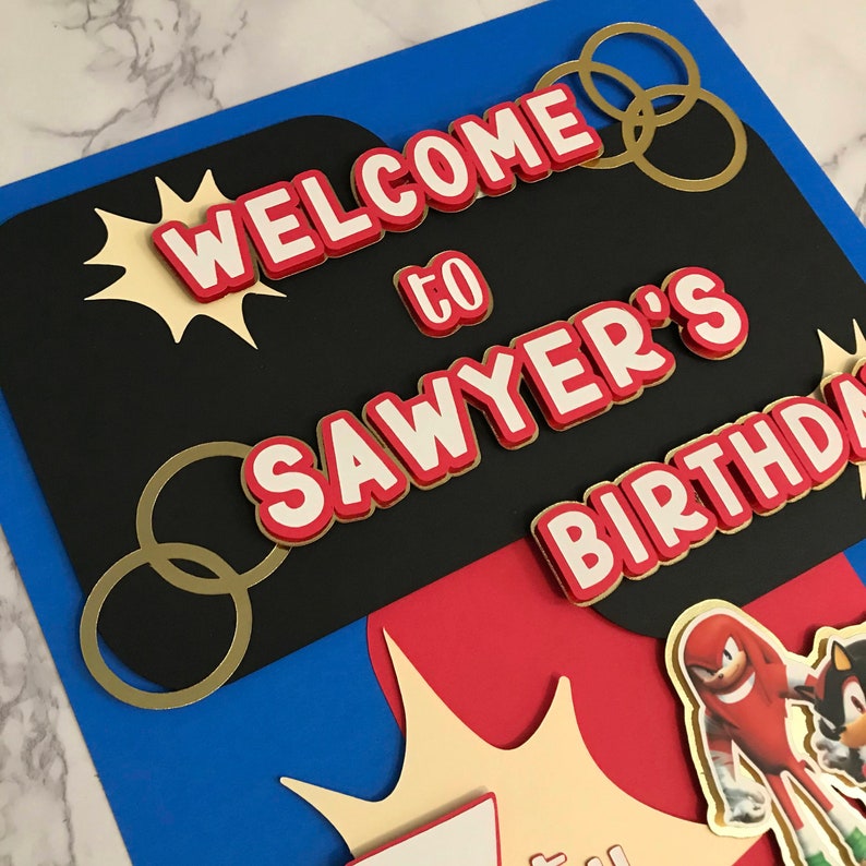 Sonic Door Sign Sonic Welcome Sign Sonic Theme Party Sonic - Etsy