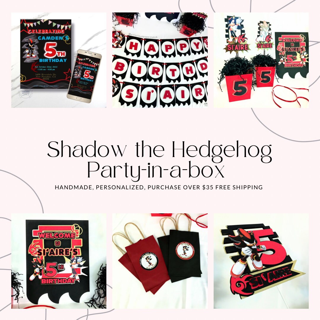 Shadow Birthday Party Decorations, Shadow Party Supplies, Shadow Theme ...