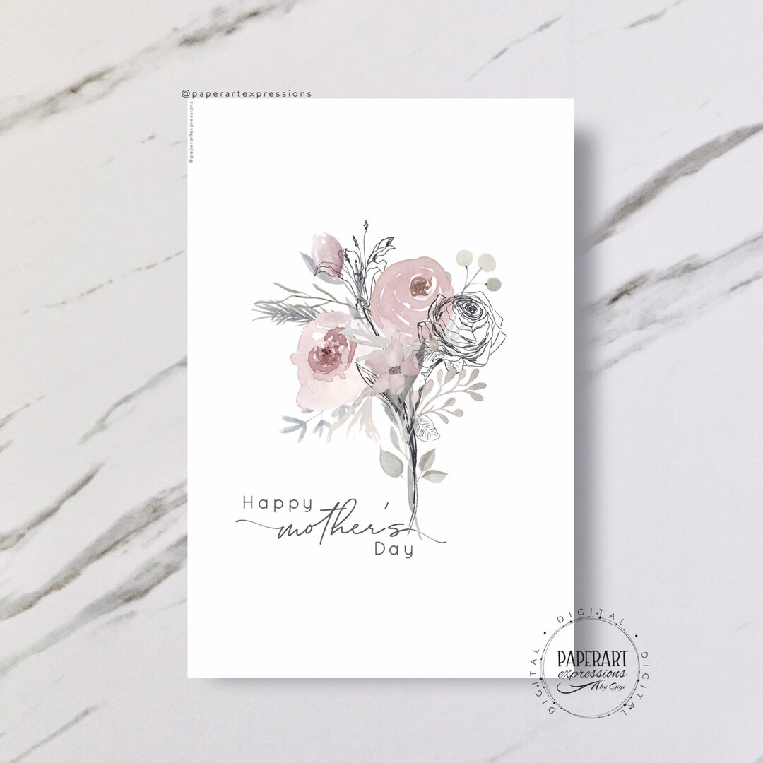 Happy Mothers Day Card Digital, Mothers Day Card Printable at Home ...