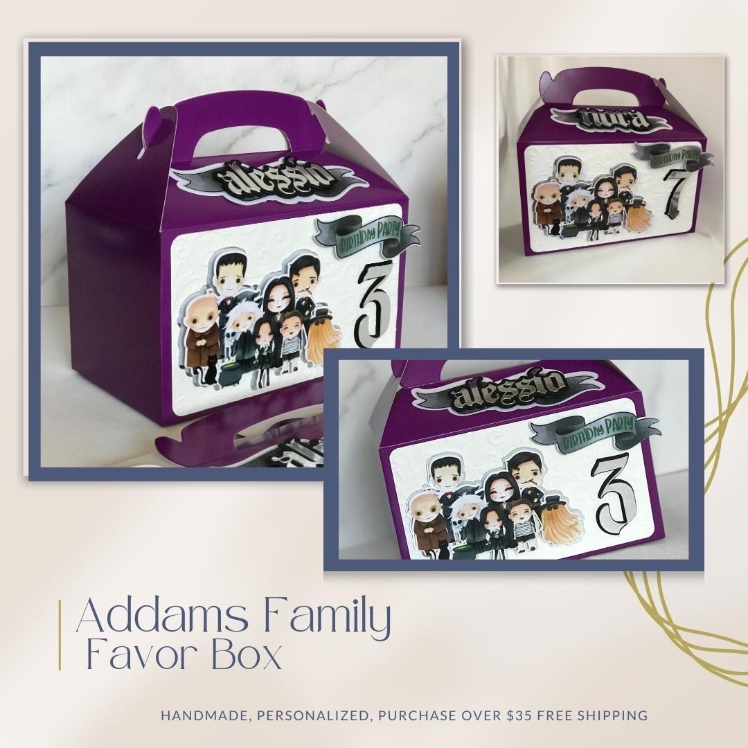 Addams Family Favor Box, Addams Family Party Supplies, Addams Family ...