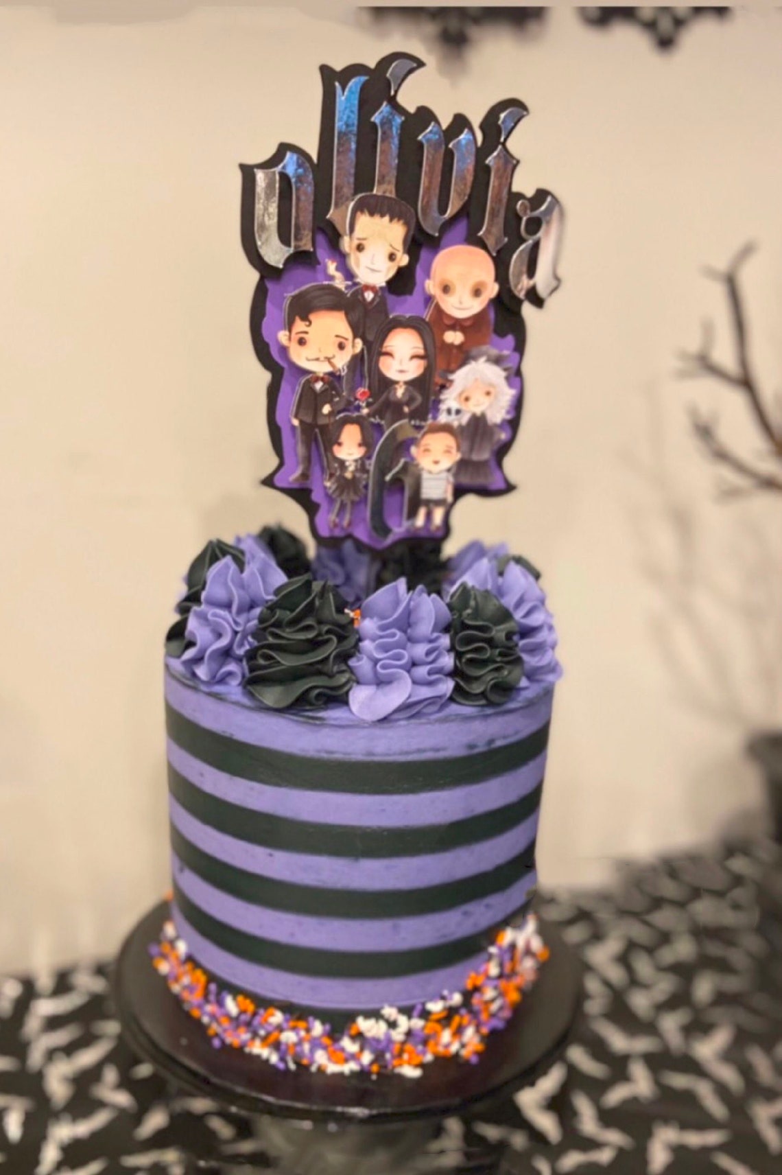 Addams Family Cake Topper Addams Family Theme Party Family - Etsy