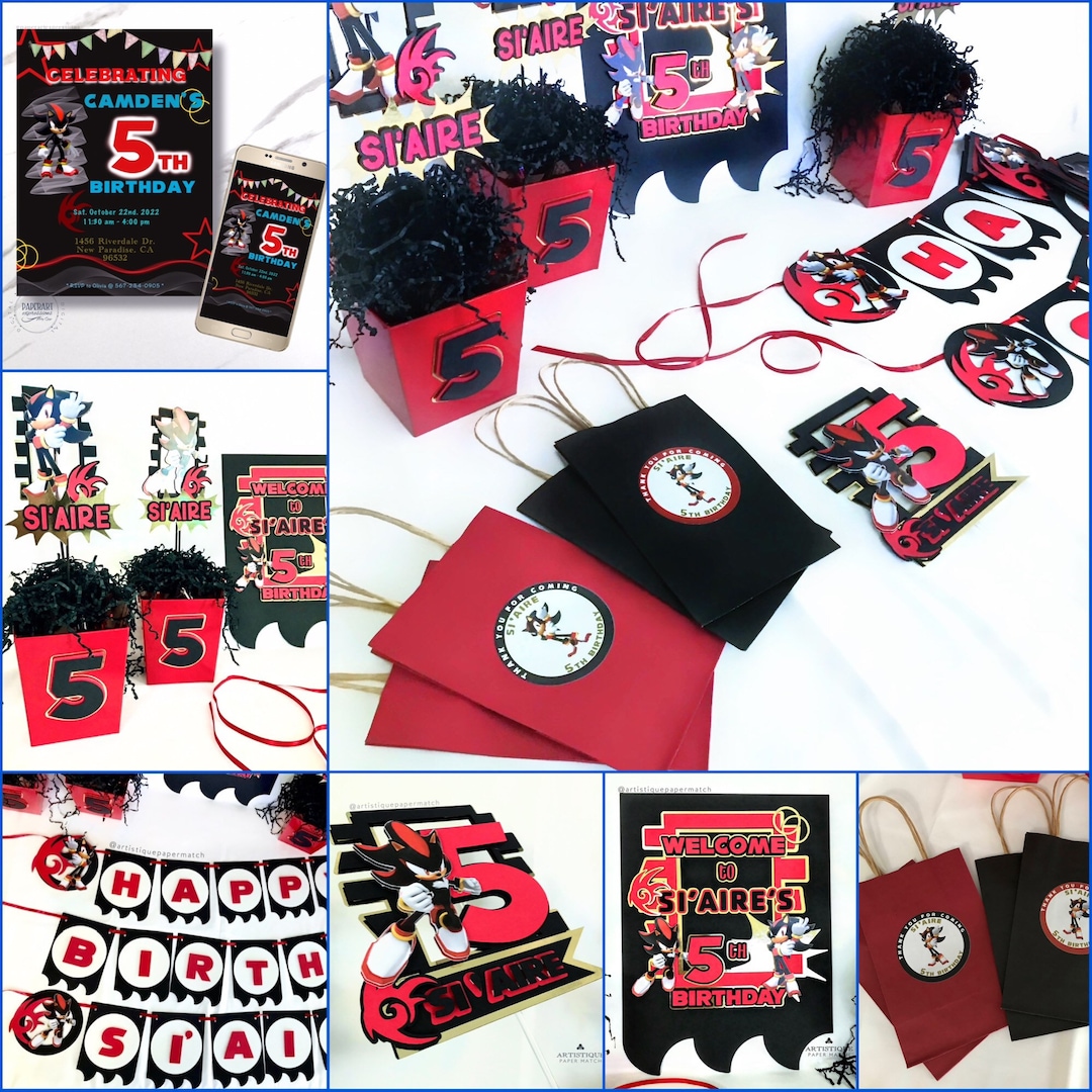 Shadow Birthday Party Decorations, Shadow Party Supplies, Shadow Theme ...