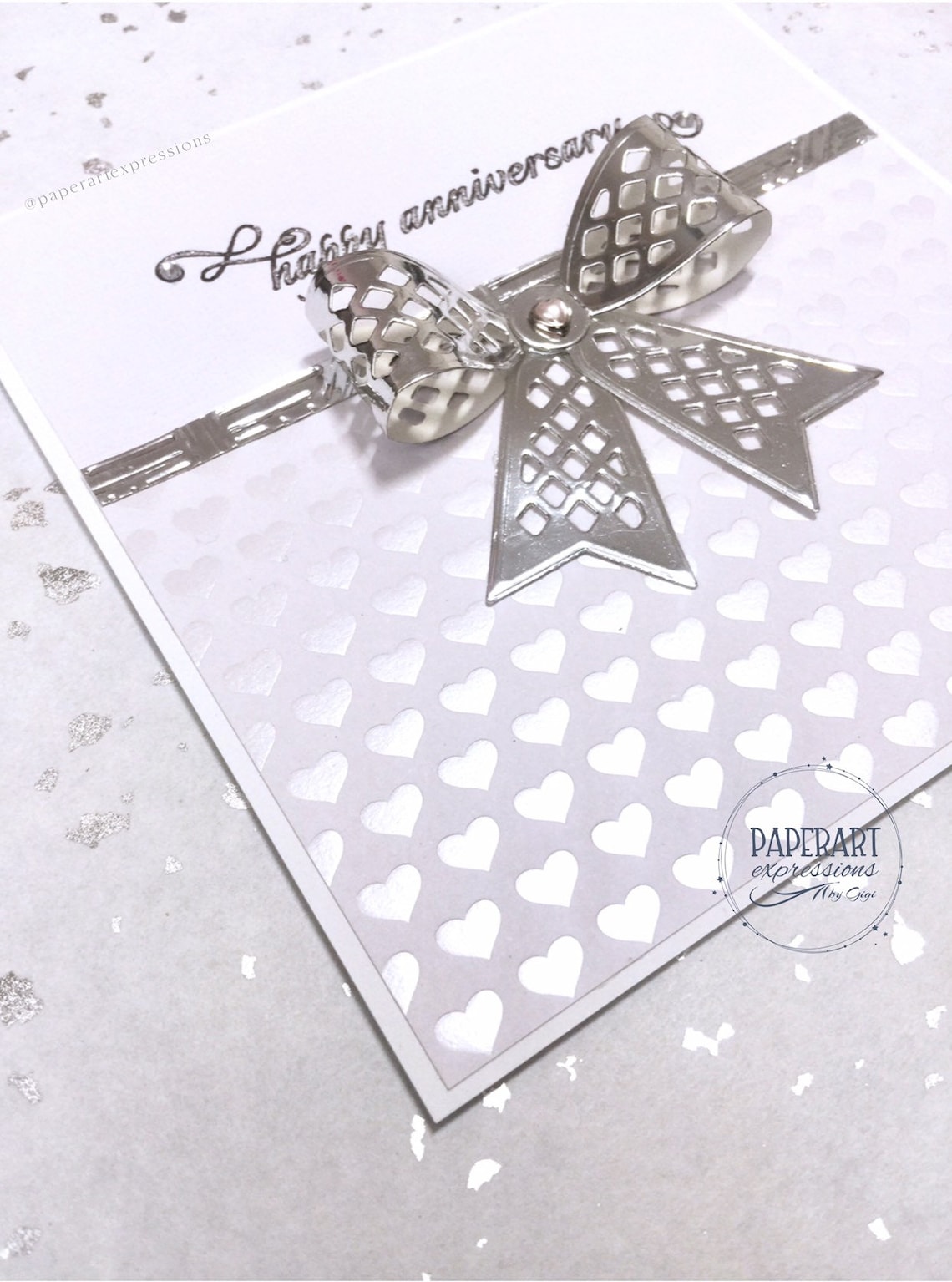 Anniversary Card Wedding Card Engagement Card Silver and - Etsy