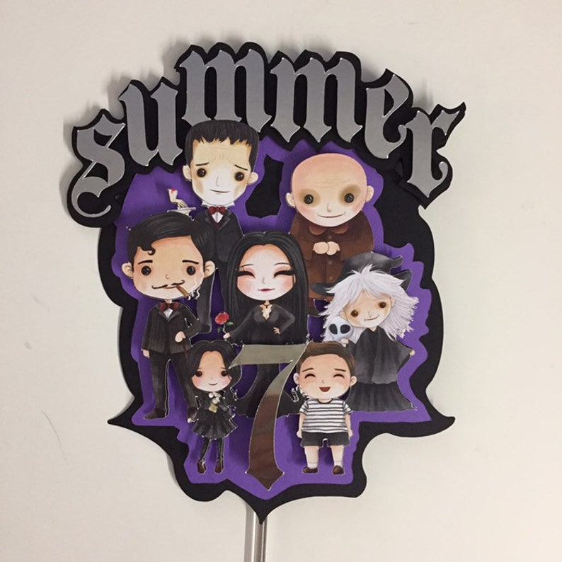 Addams Family Cake Topper Addams Family Theme Party Family - Etsy