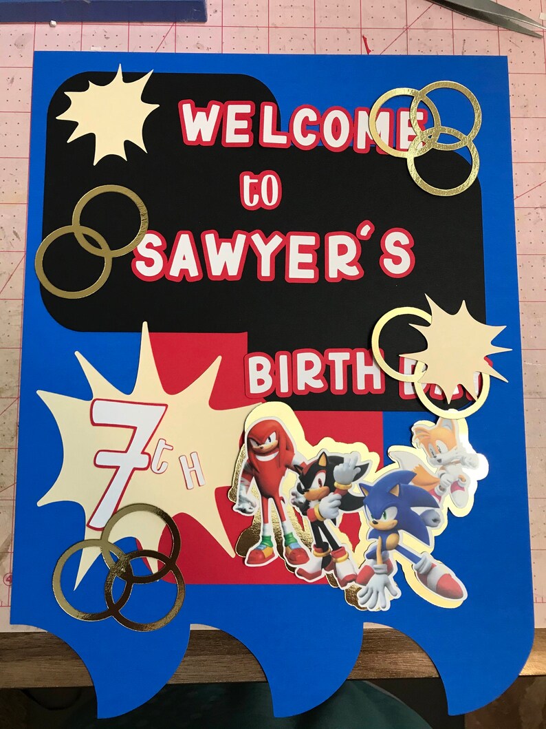 Sonic Door Sign Sonic Welcome Sign Sonic Theme Party Sonic - Etsy