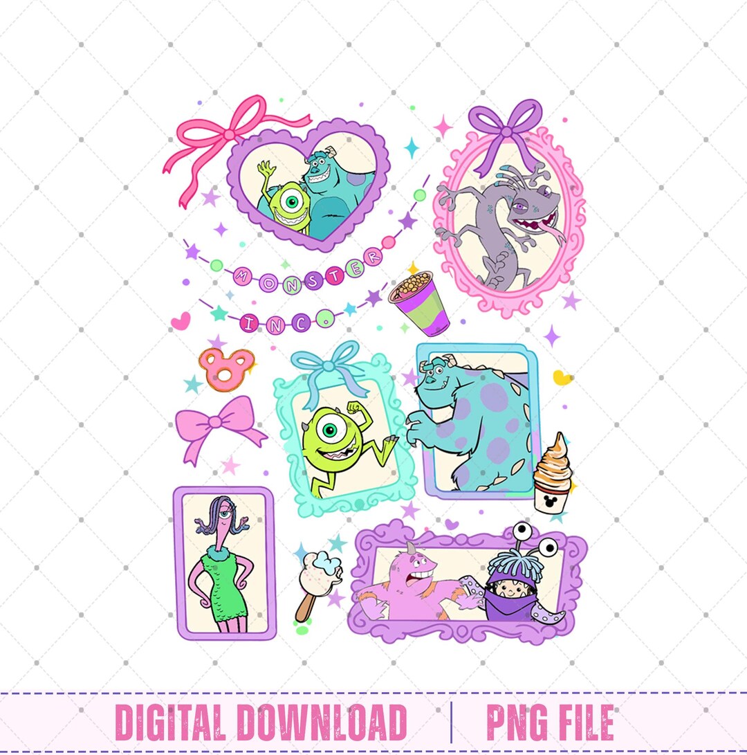 Coquette Bow Monster Inc. Disn-ey Png, Sully Mike Boo Monster ...