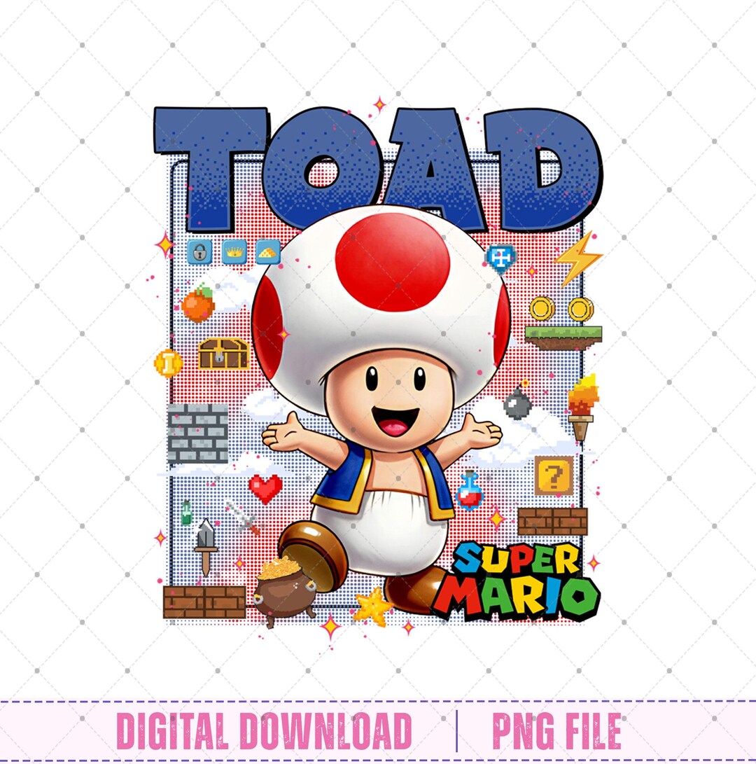 Super Mario Toad Png, Disn-ey Bros Epic Universe, Family Group Matching ...
