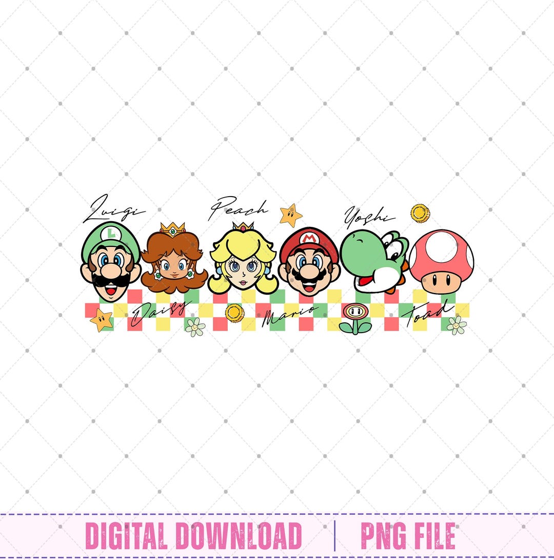 Super Mario Png, Mario Family Png, Super Mario Matching Png, Mario and ...