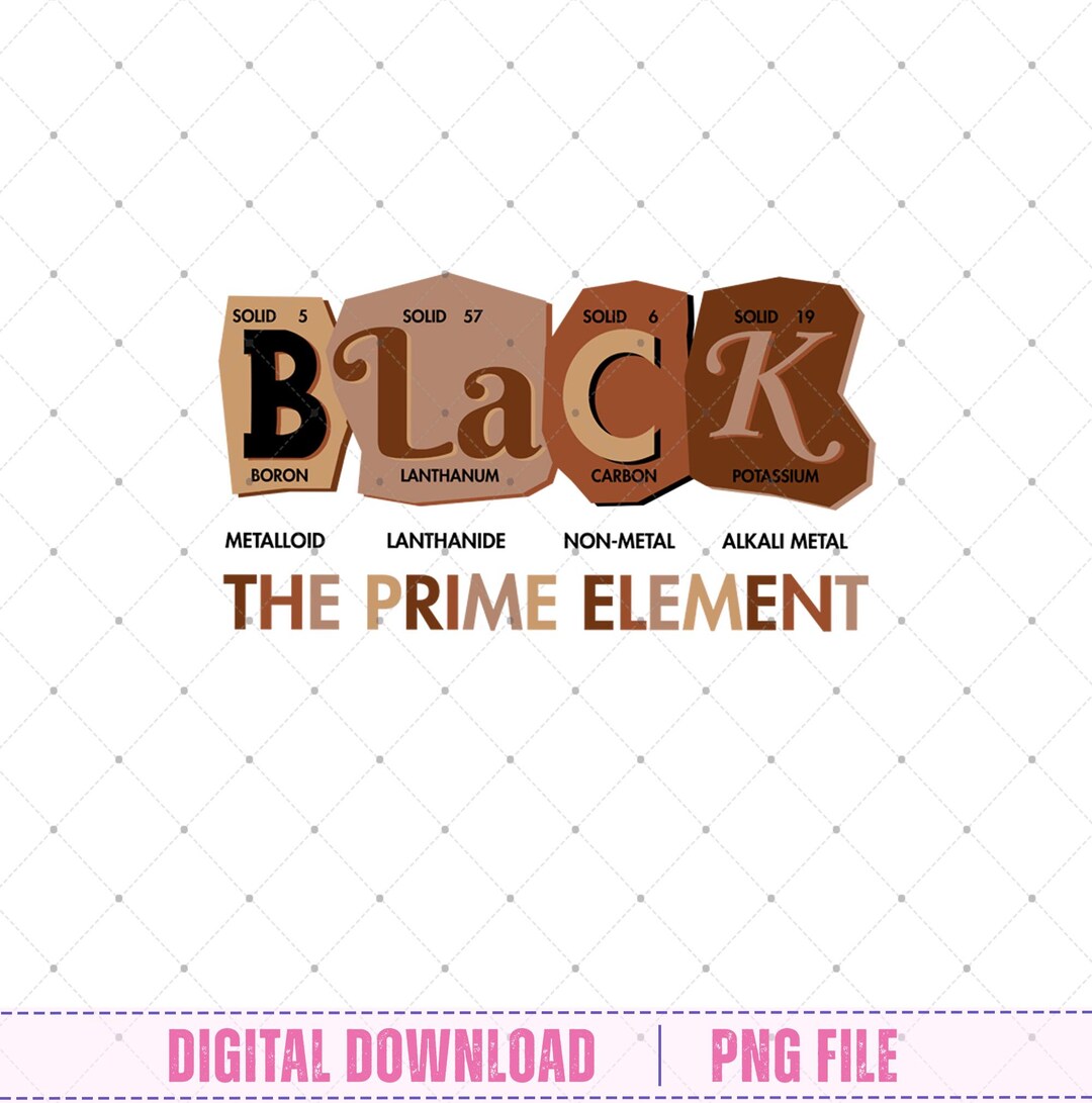 The Prime Elements Png, Black History Month PNG, Digital Download ...