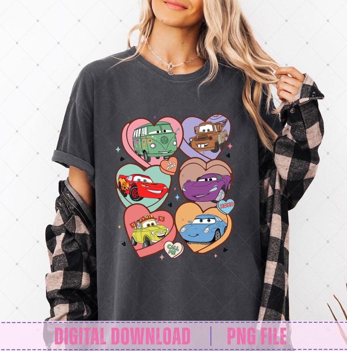 Disn-ey Valentines Day Cars Png, Car Cartoon, Disn-eyland - Etsy