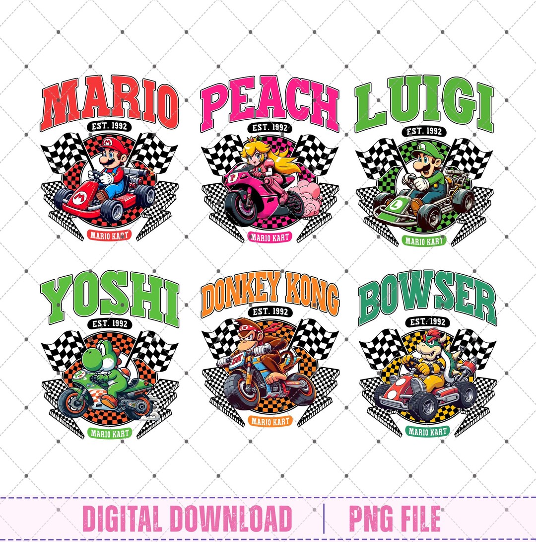 Custom Race Cars Super Mario Epic Universe Png, Family Group Matching ...