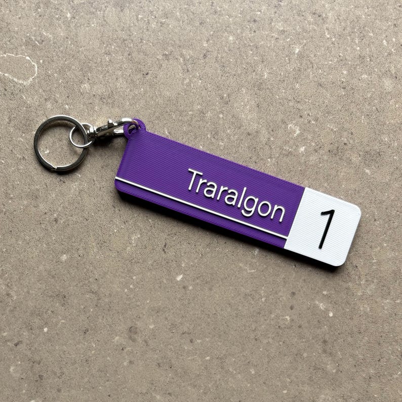 Custom Melbourne Train Station Keychain | Metro PTV Regional Vline ...