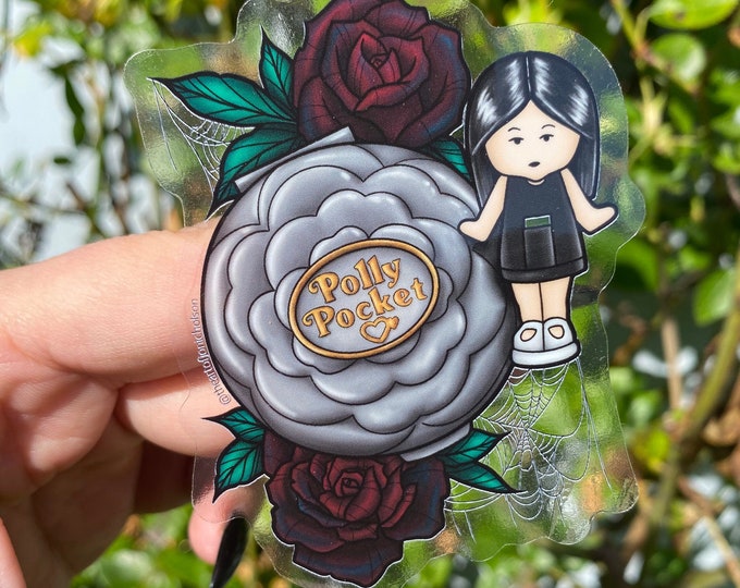 Goth Polly Pocket - 3” Clear Sticker - Etsy