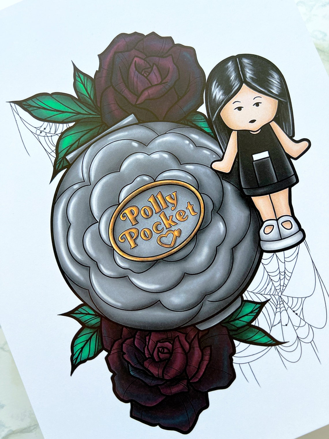 Goth Polly Pocket 5 X 7 or 8 X 10 Print - Etsy