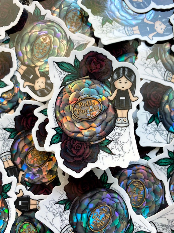Goth Polly Pocket 3 Sticker with Holographic Prism Accent | Etsy