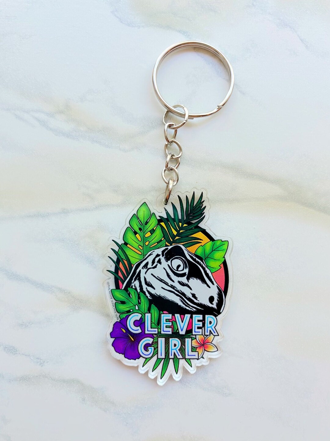 Clever Girl - 2” Clear Acrylic Charm Keychain - Etsy