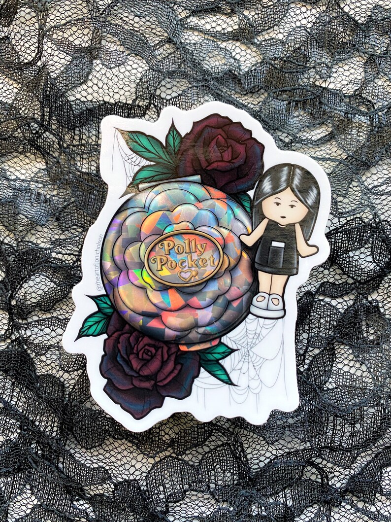 Goth Polly Pocket 3 Sticker with Holographic Prism Accent - Etsy