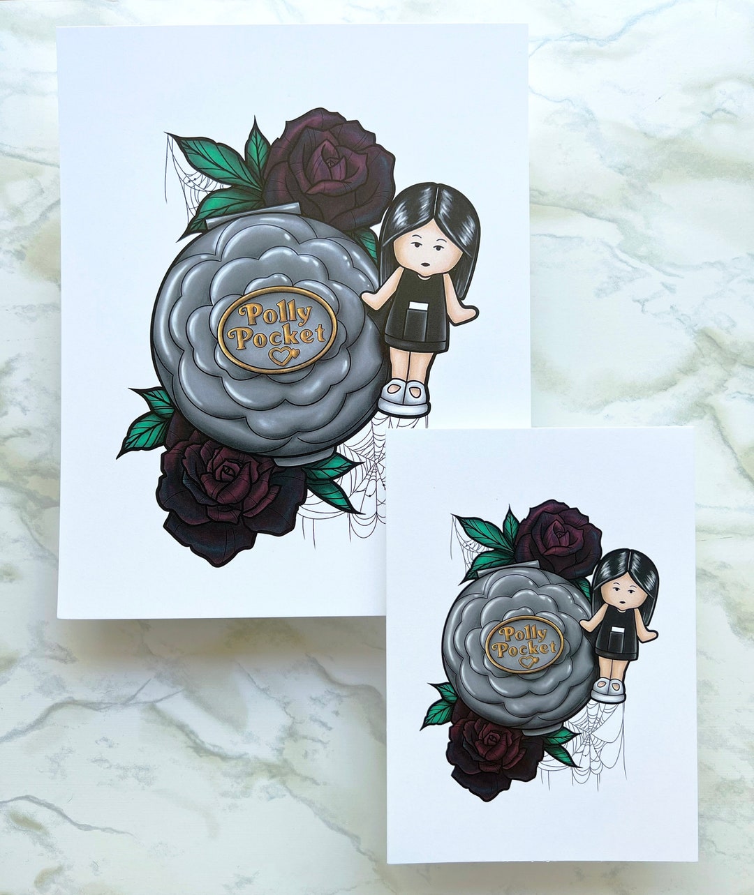 Goth Polly Pocket - 5 X 7" or 8 X 10" Print - Etsy