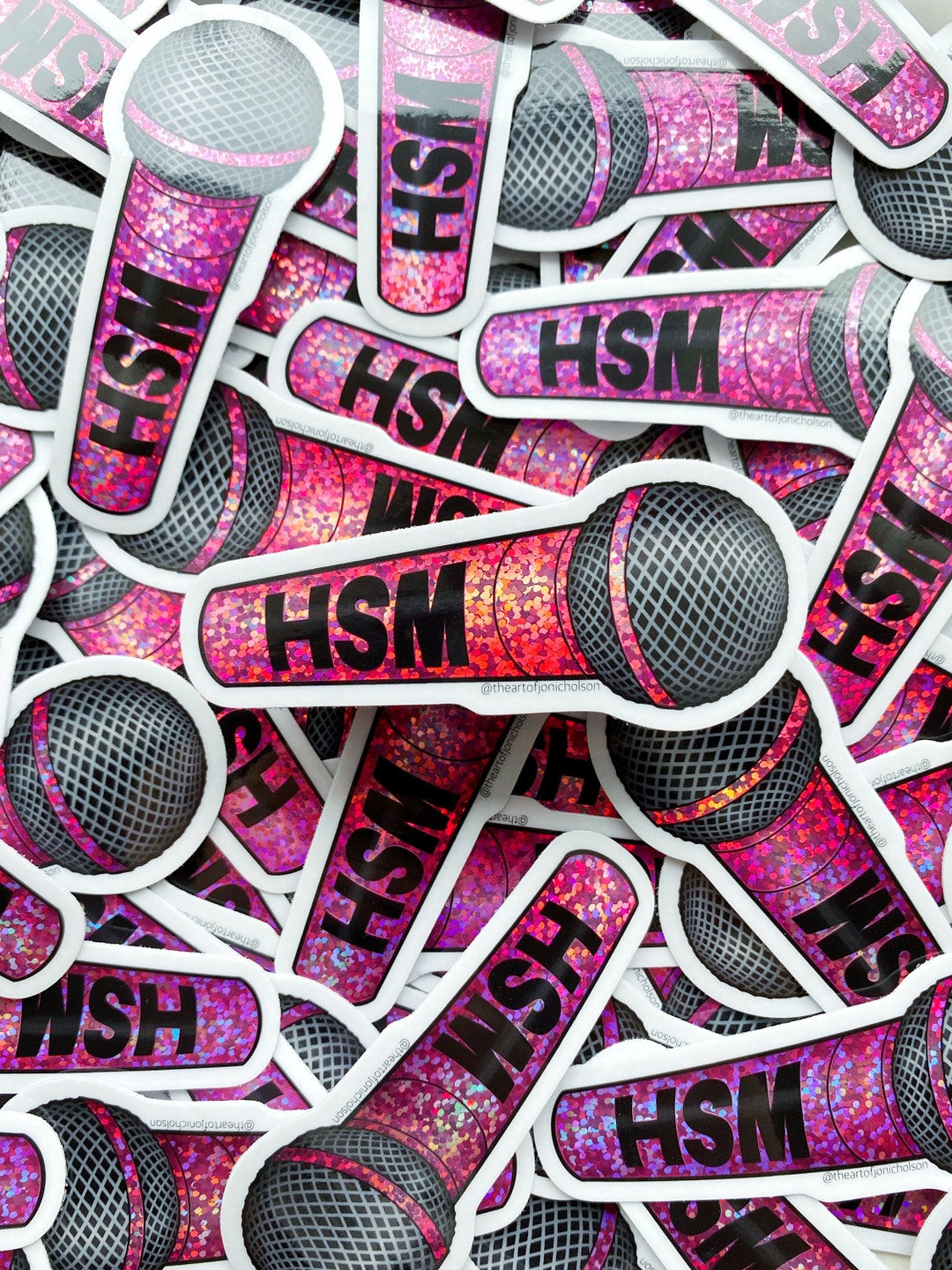 Sharpay Microphone 3 Glitter Sticker - Etsy