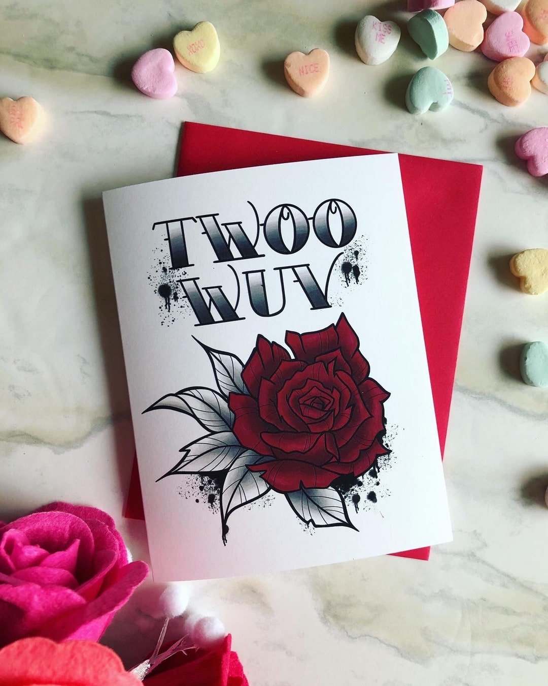 Twoo Wuv - A2 Blank Card - Etsy
