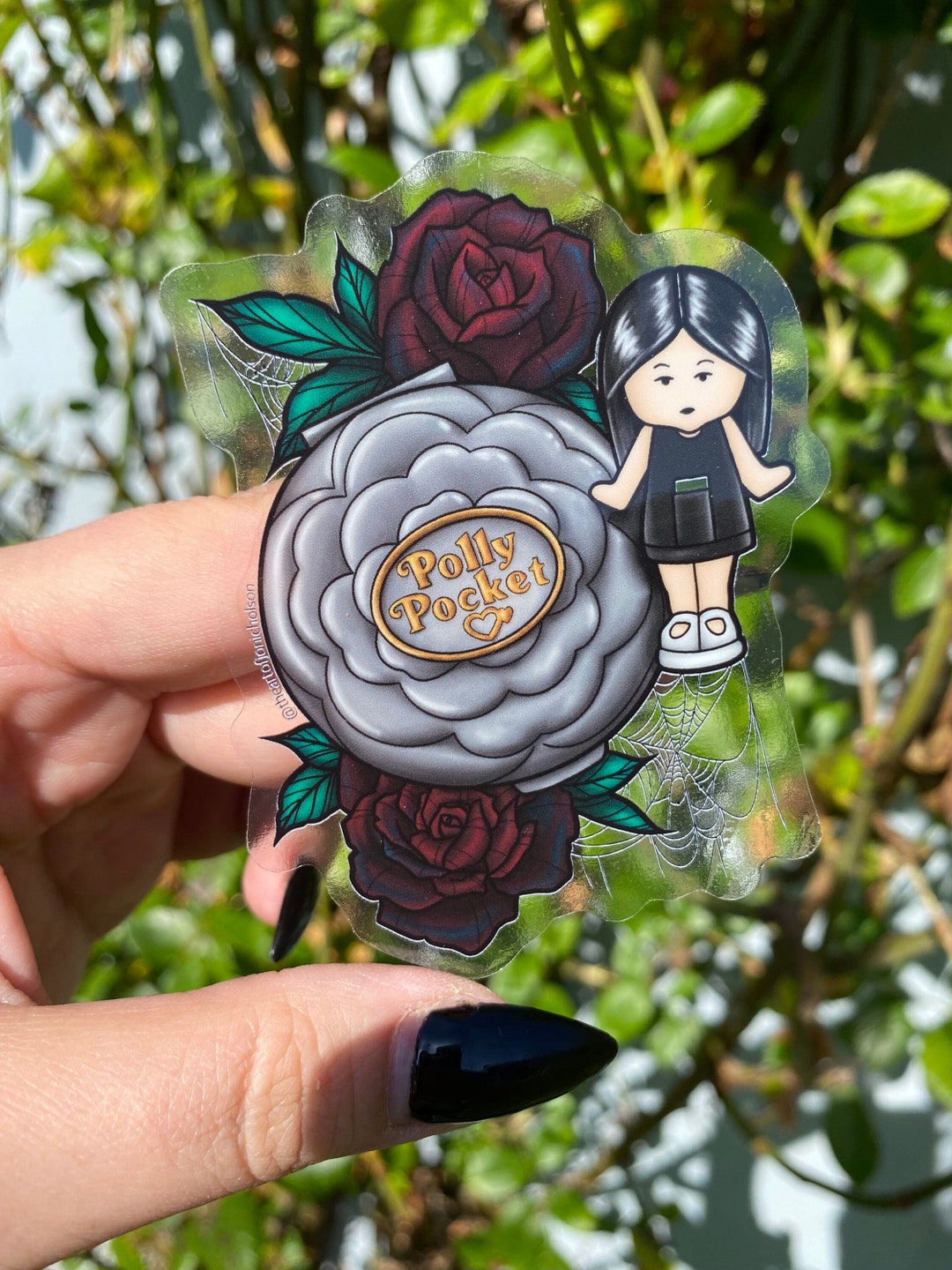 Goth Polly Pocket 3 Clear Sticker - Etsy