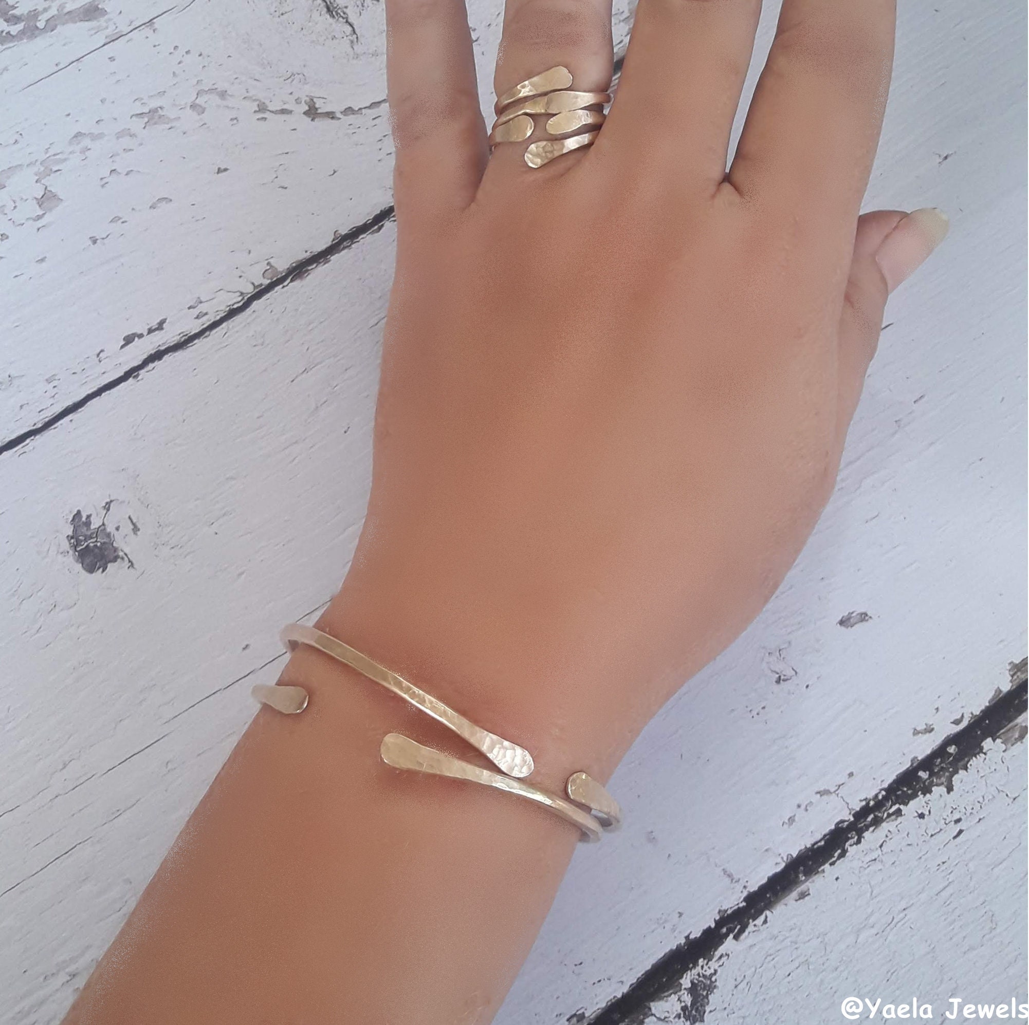 14K Goldfilled Cuff Bracelet Wire Gold-filled Cuff Bracelet | Etsy