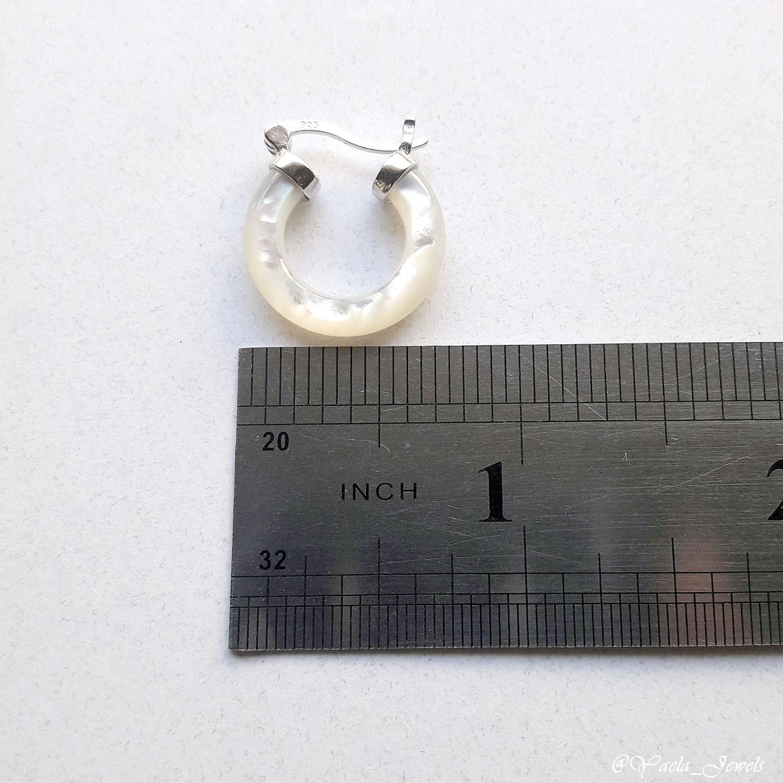 Bridel Hoops in White Pearl Tortoise Acetate Tortoise Shell | Etsy