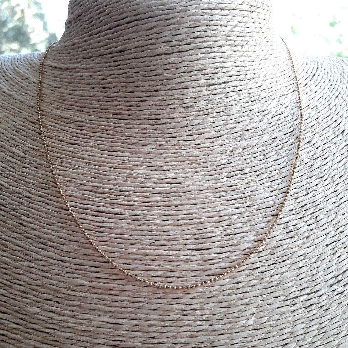 Minimalist Dainty Ball Chain Necklace Delicate Choker 14K | Etsy