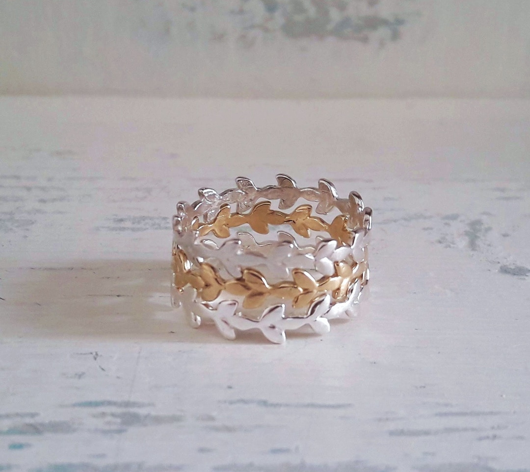 3 Sister Ring Set Size US 6,7,8, Gold&silver Stacking Rings Set - Etsy
