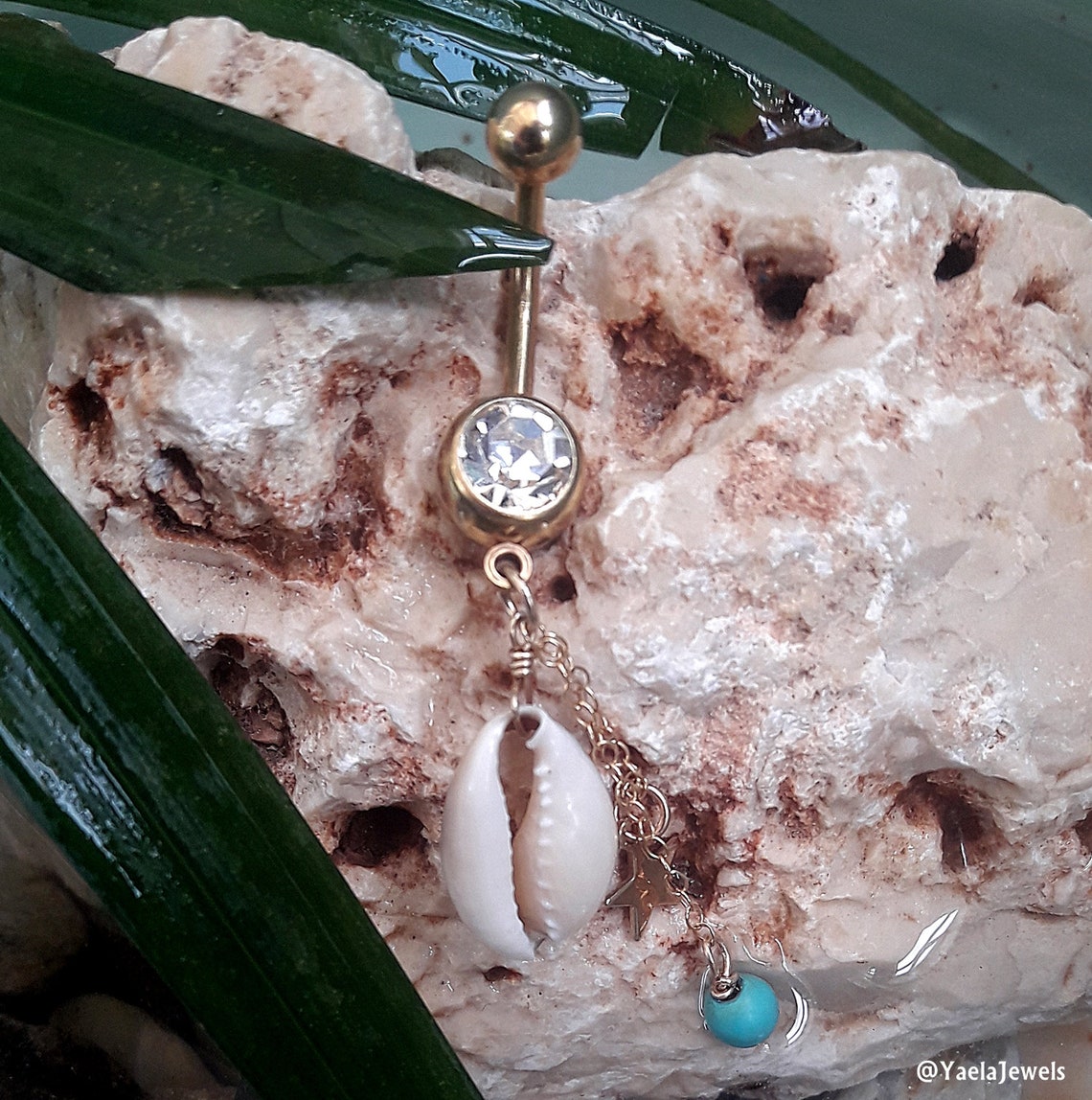 Cowrie Shell Belly Button Piercing Summer Wedding - Etsy