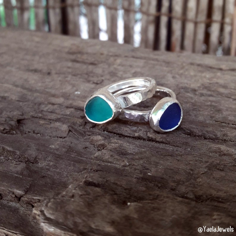 Sea Glass Ring, Genuine Beach Glass Ring, Sea Glass Jewelry, Seaglass ...