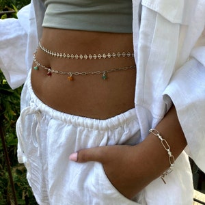Belly Waist Chain, Dainty Single Belly Chain, 14k Gold Plating, Women ...
