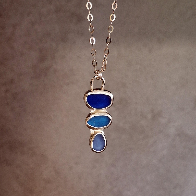925 Sea Glass Necklace - Etsy