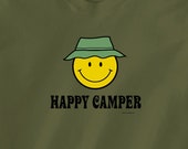 Happy Camper T-shirt Graphic Tee Funny Summer Vacation - Etsy