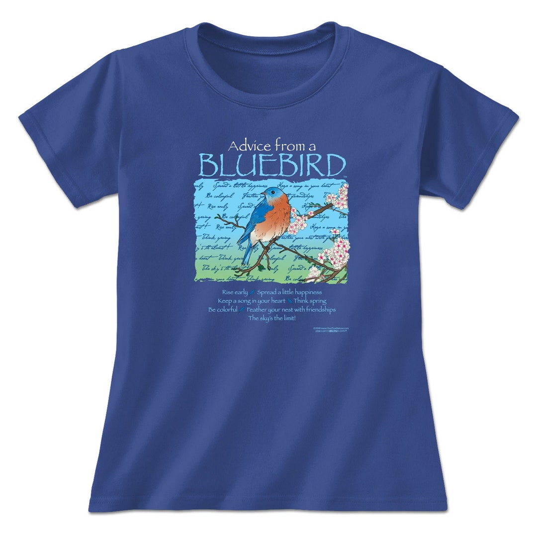 Bluebird T-shirt Graphic Tee Bird Tee Women's Clothing Nature Inspired ...