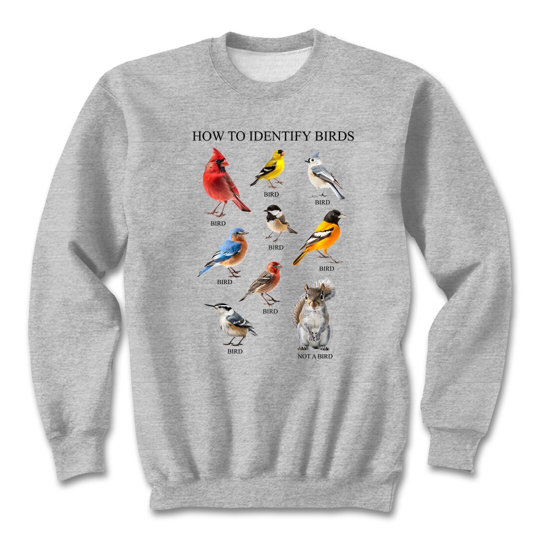 Bird Sweatshirt | How to Identify Birds | Pullover Sweatshirt | Bird ...