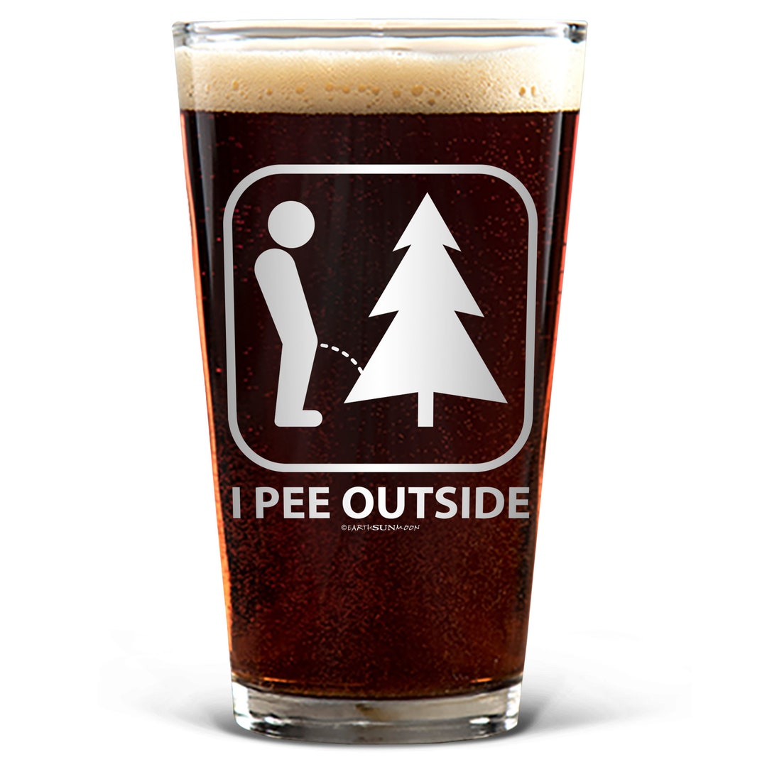 Funny Pint Glass Bathroom Humor Nature Inspired Pint Glass - Etsy.de