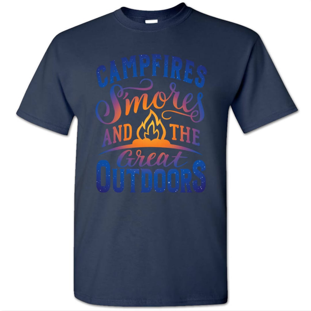 Campfire S'mores the Great Outdoors T-shirt | Nature Lover | Outdoor ...