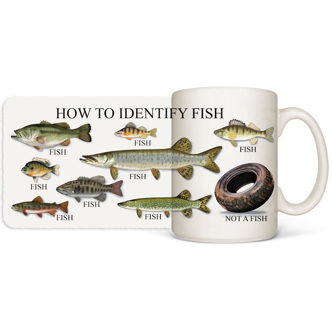 Fish Mug How to Identify Fish Coffee Mug Funny Fishing Cup Nature Lover ...