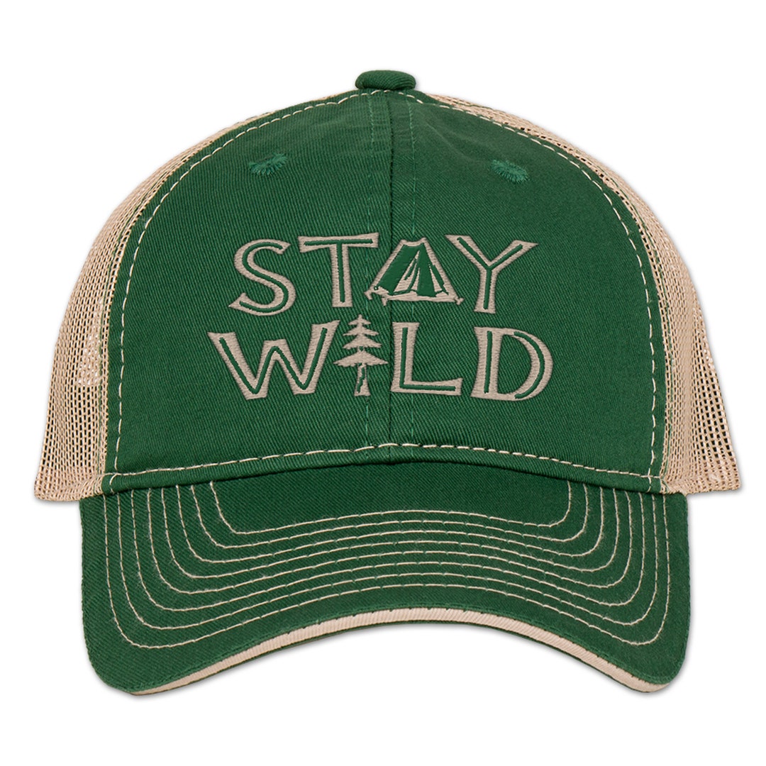 Camping Hat Trucker Cap Vacation Hat Stay Wild Nature Inspired Hat ...