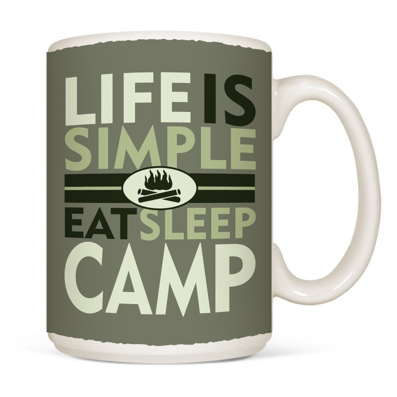 Camping Mug Nature Inspired Life is Simple: Camp Great - Etsy
