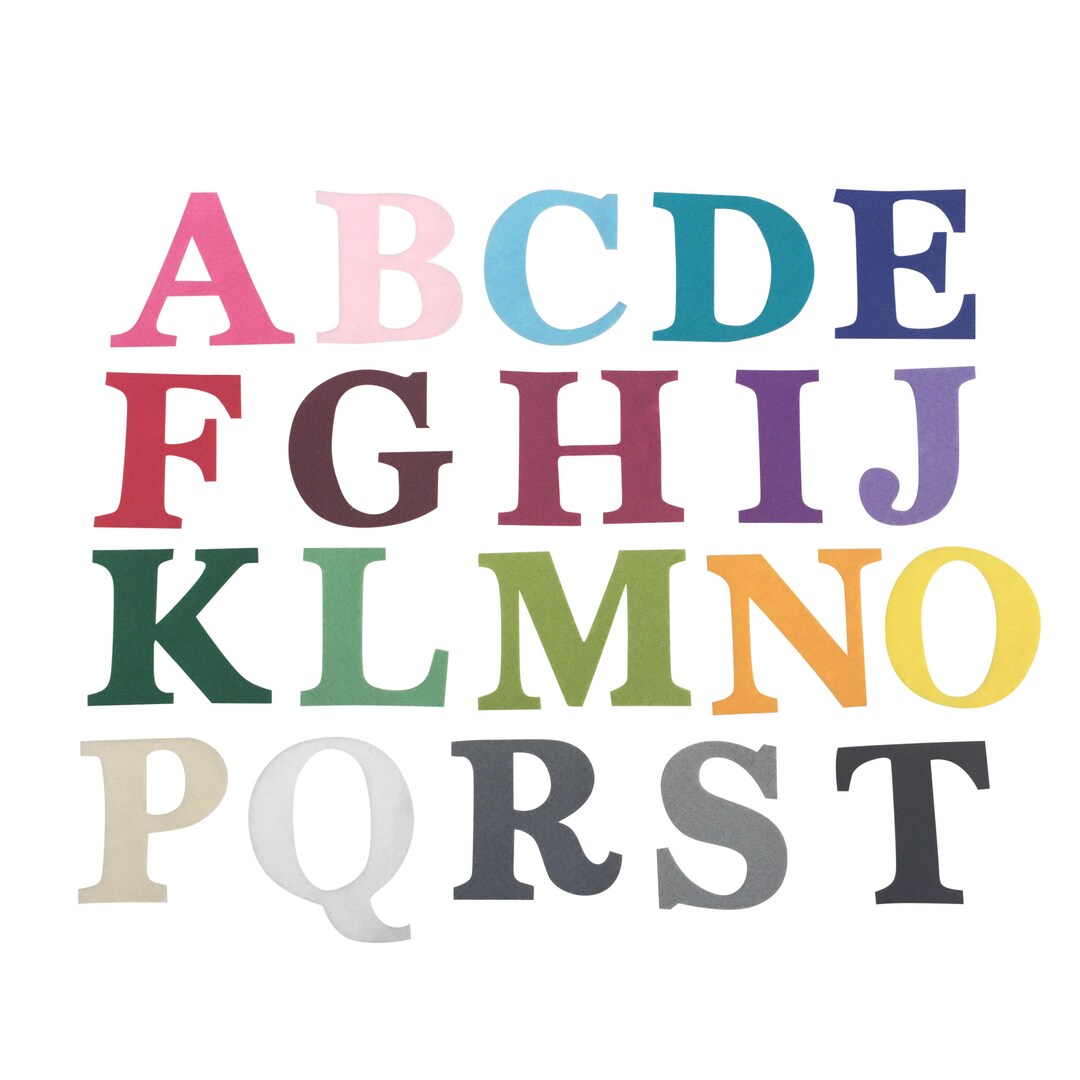 Iron on Felt Applique Letters/ 9cm Iron on Felt Letters/ Felt Iron on ...