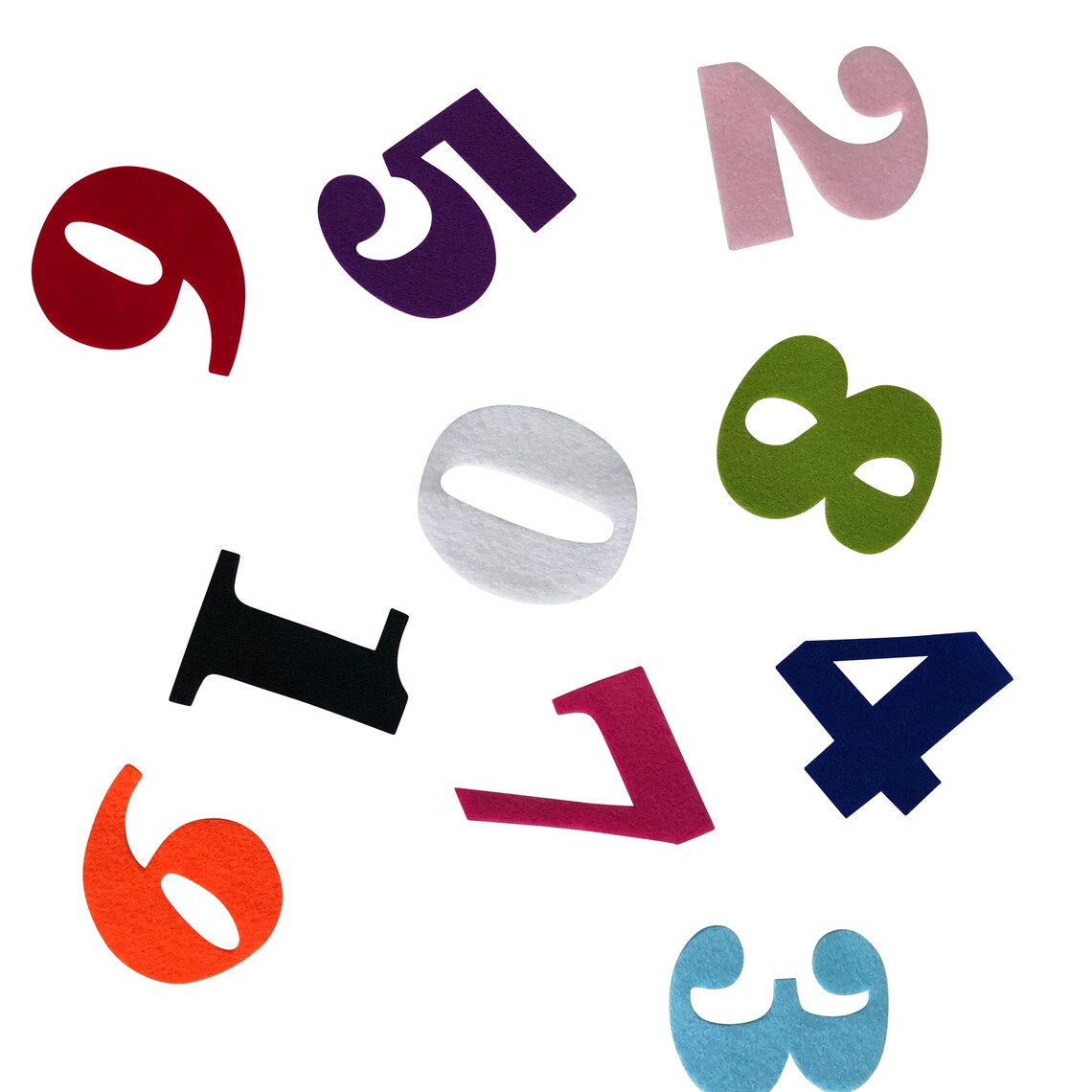 Iron on Felt 9cm Numbers/iron on Felt Numbers/felt Iron on - Etsy