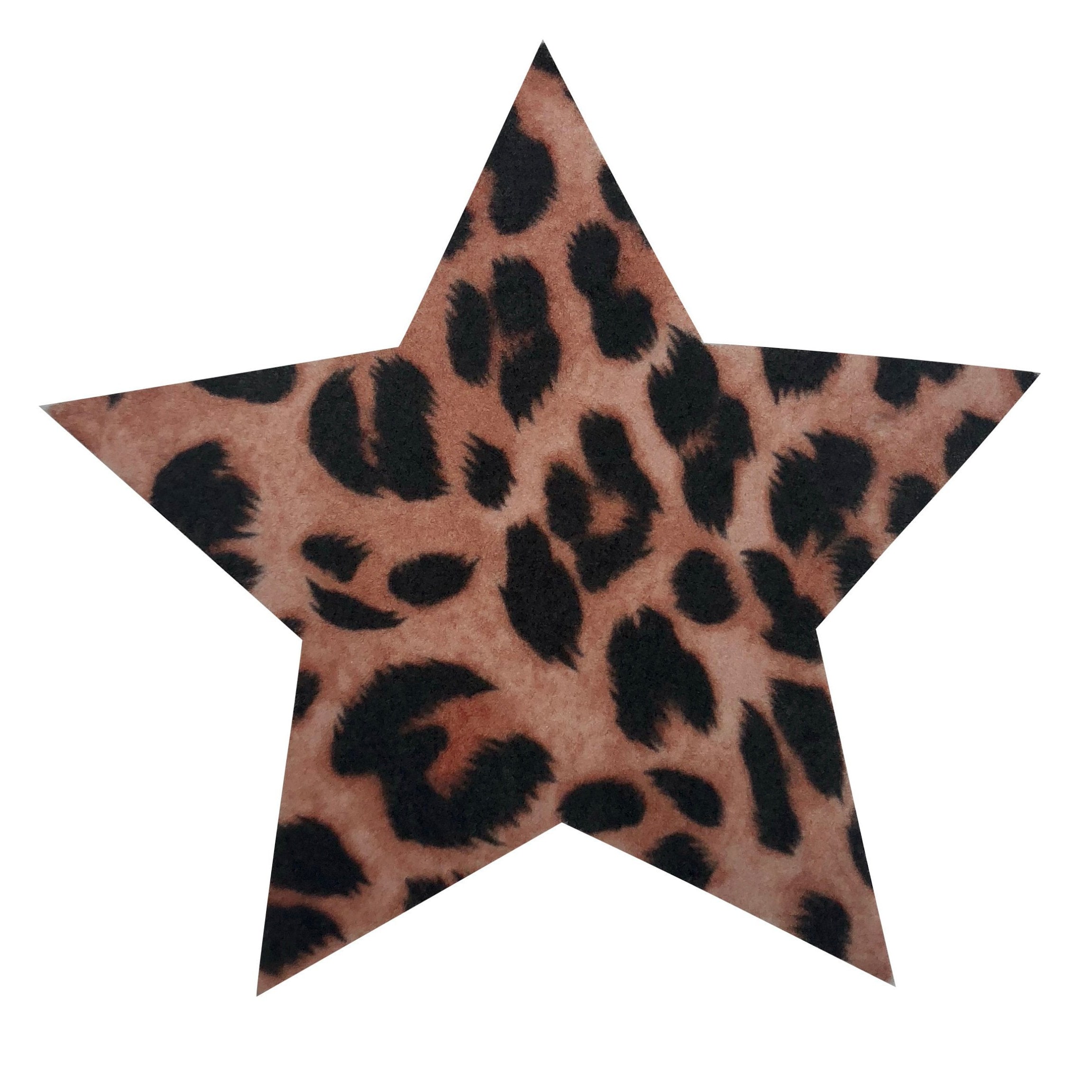 Felt Leopard Print Adhesive Stars/15cm 10cm 7cm 5cm | Etsy