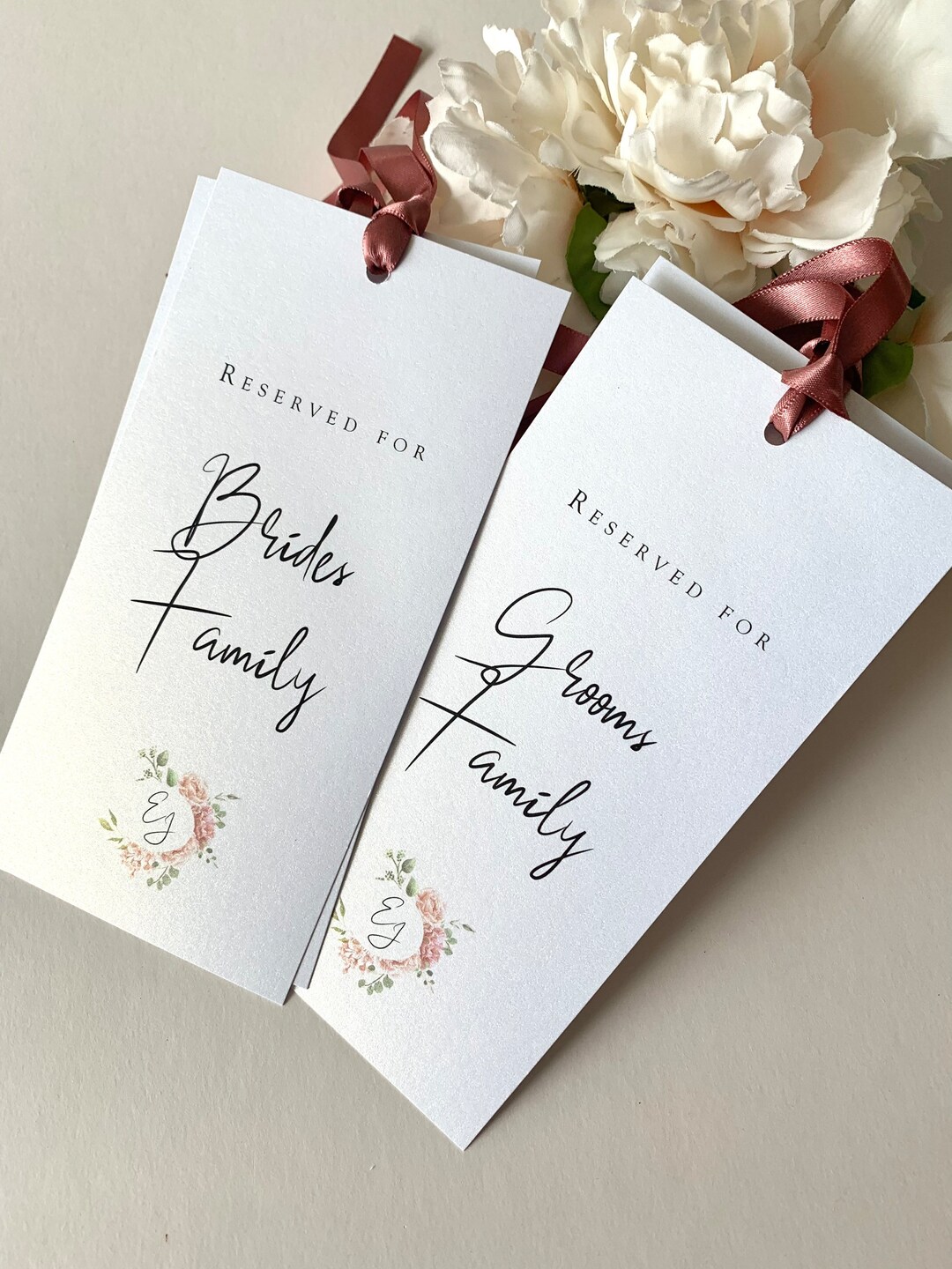 Personalised Wedding Reserved Seating Sign | Reserved Seating Tag ...