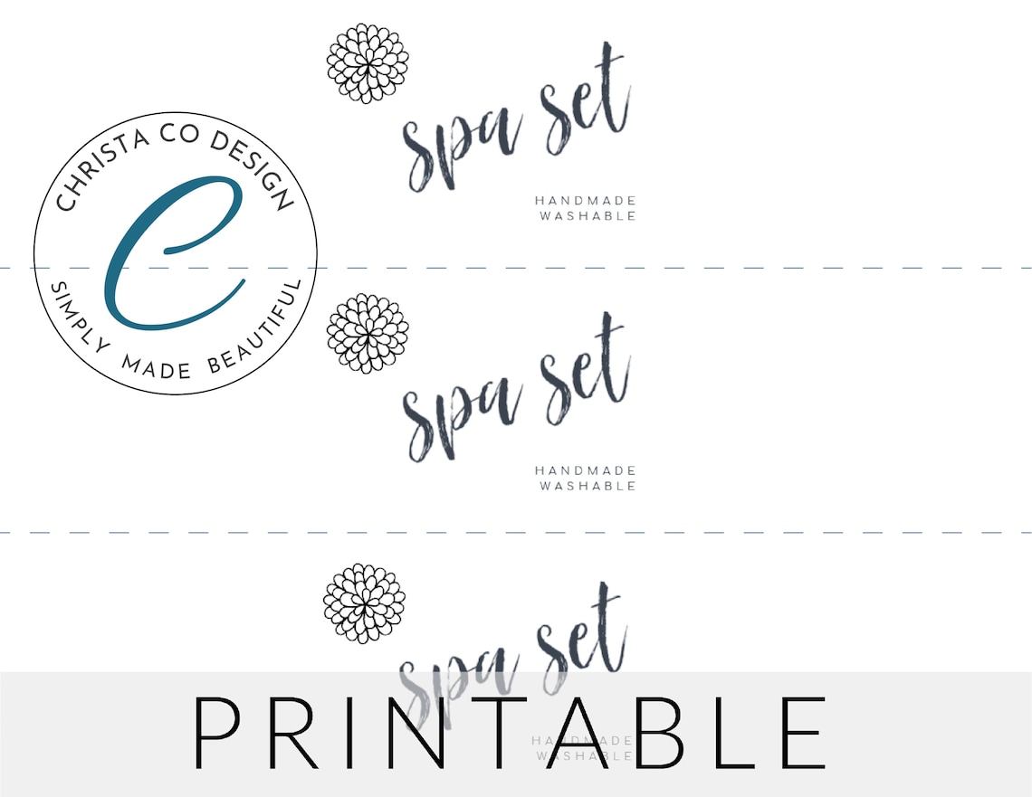 Printable Labels Spa Set | Spa Set Label Printable PDF | Spa Set Tag ...