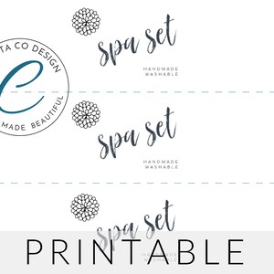 Printable Labels Spa Set | Spa Set Label Printable PDF | Spa Set Tag ...