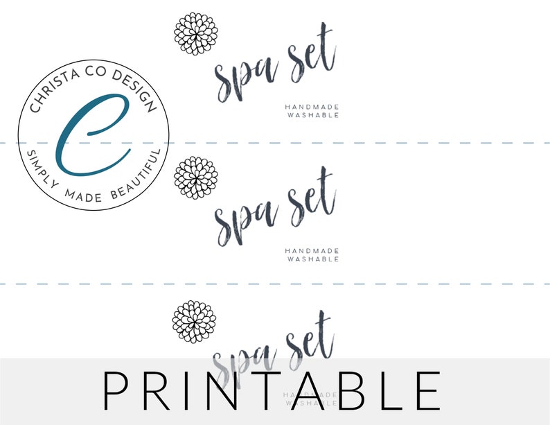 Printable Labels Spa Set | Spa Set Label Printable PDF | Spa Set Tag ...